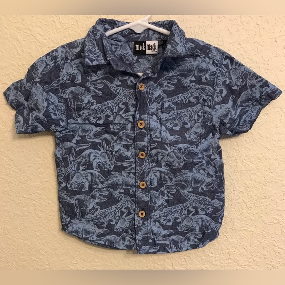 Mick Mack | Shirts & Tops | Dinosaur Print Button Up Shirt | Poshmark